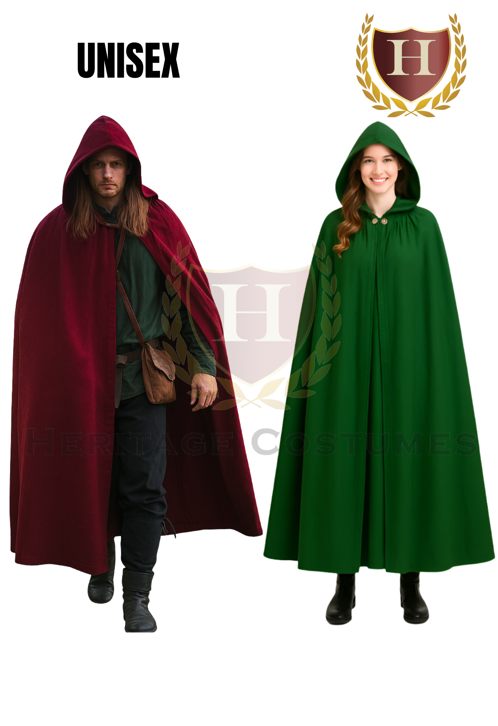 Deluxe Renaissance Cloak with Hood and Clasp – LARP & Faire Wear ...