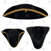 Colonial Tri-corner Hat (Black, W/Gold Braid Trim, W/ White Trim, or B ...