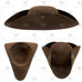 Colonial Tri-corner Hat (Black, W/Gold Braid Trim, W/ White Trim, or B ...