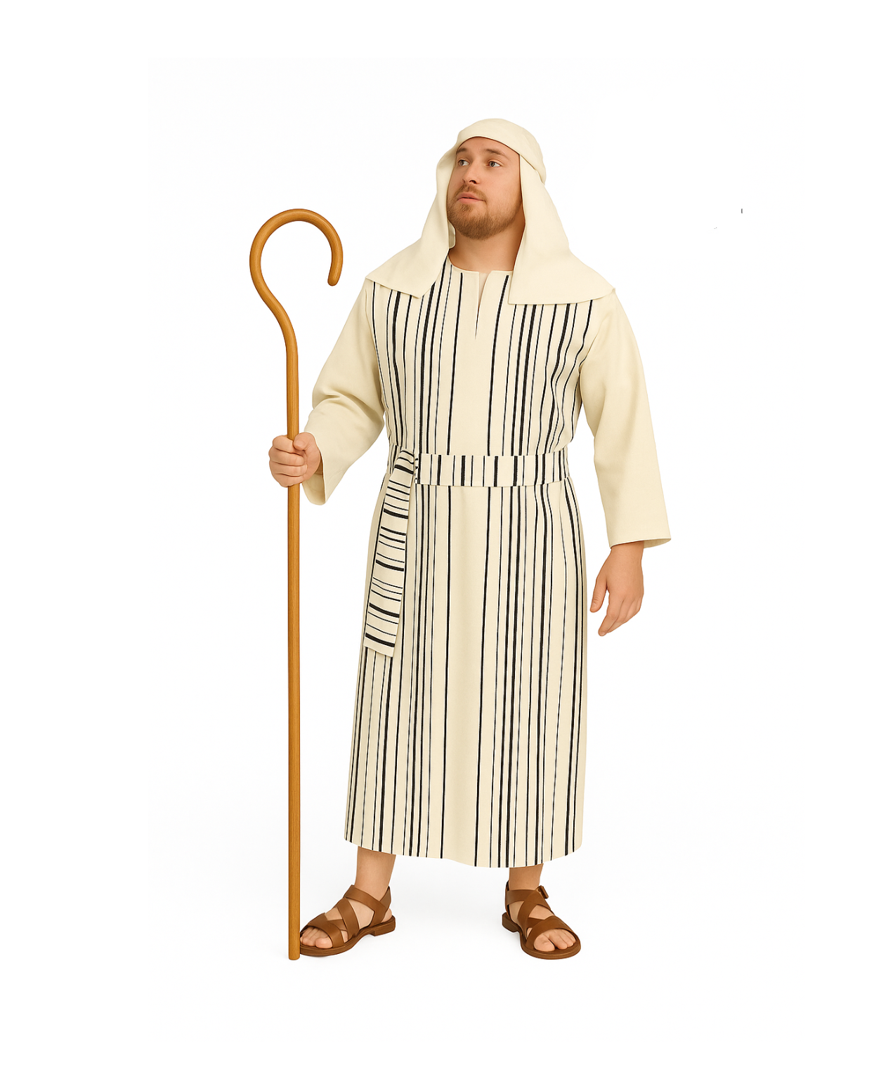 Deluxe Biblical Robe Costume Set – Jesus, Shepherd, Moses Outfit for N ...