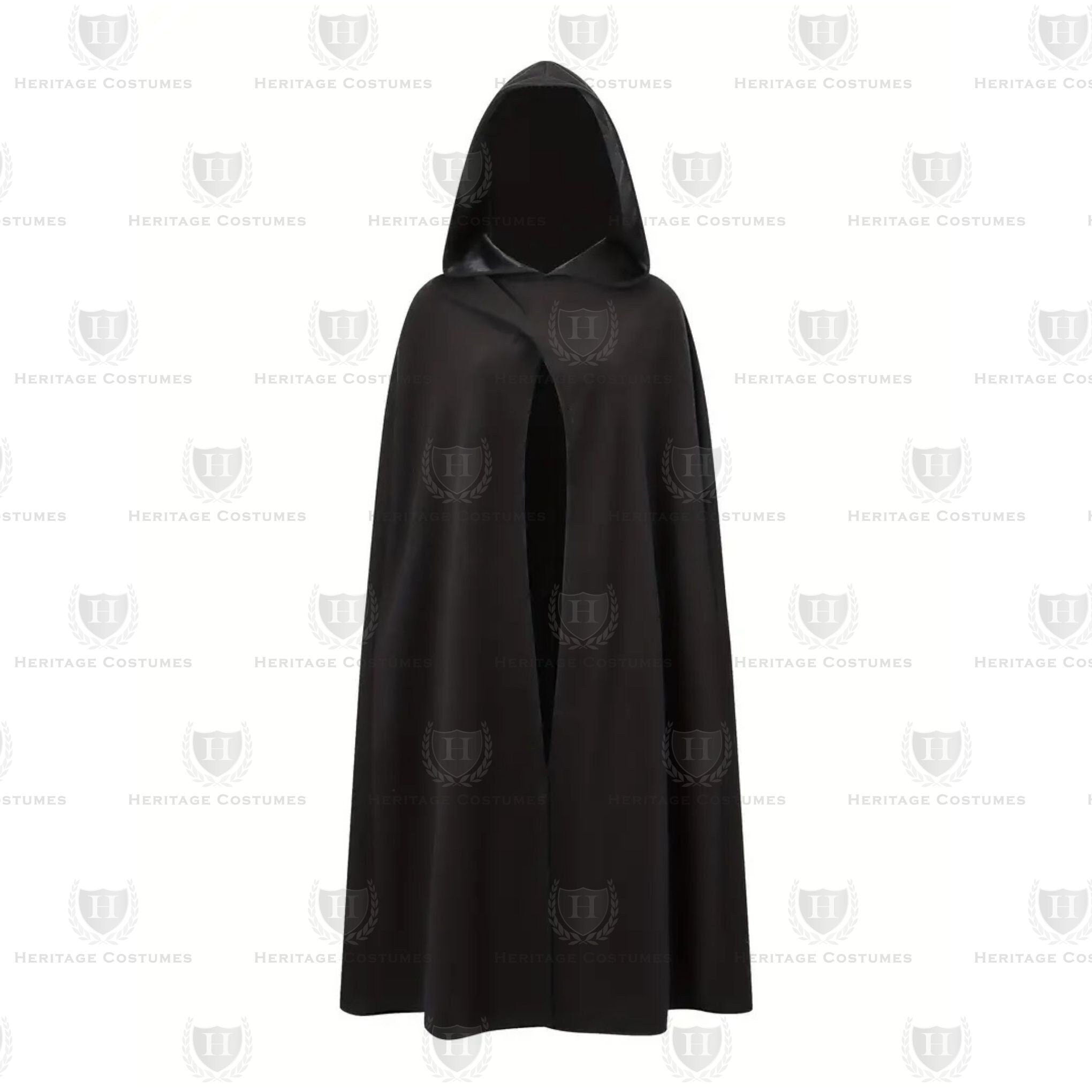 Hooded Medieval Cloak, Renaissance SCA LARP Cloak, Wizard Robe ...