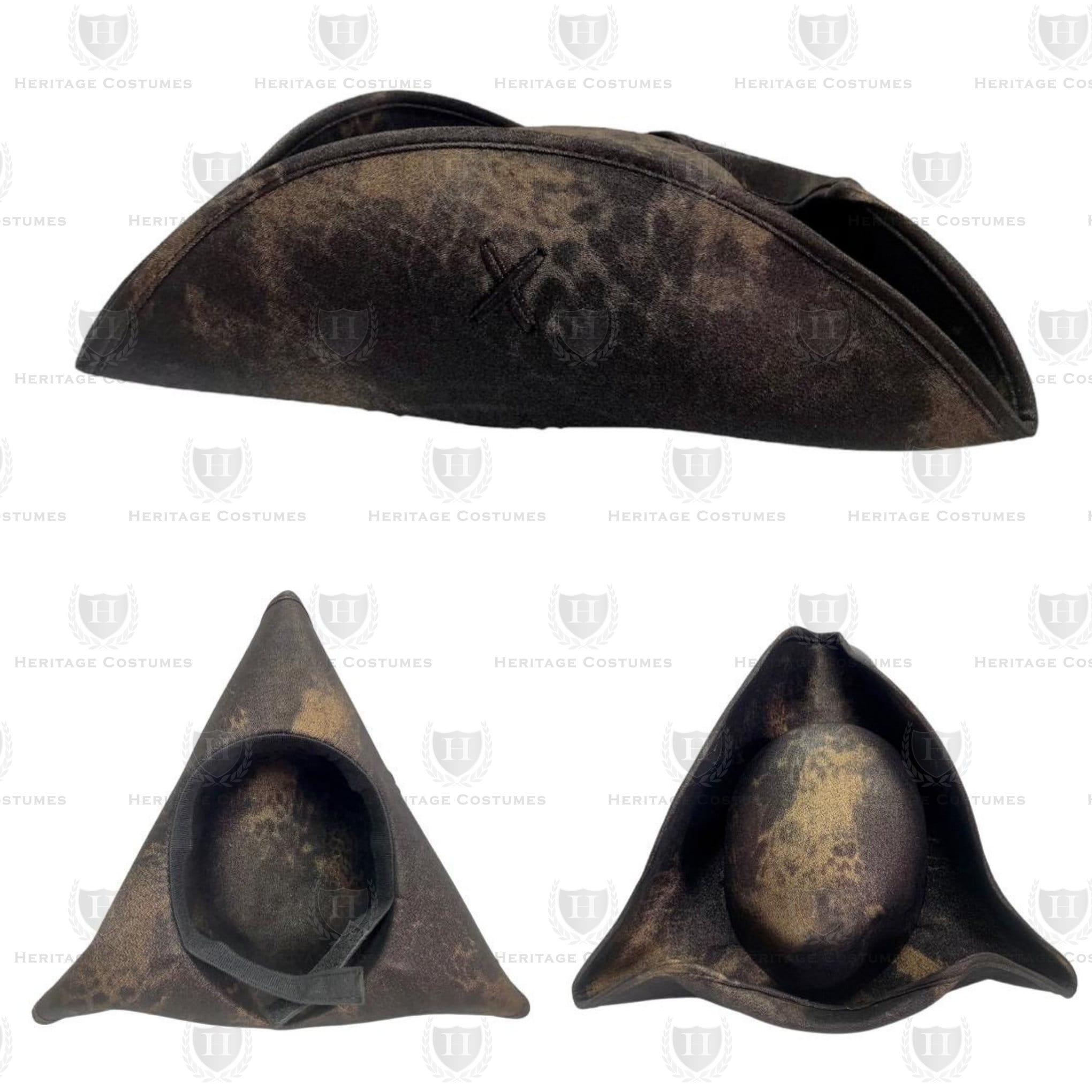 Pirate Tricorn Hat, Colonial Hat, Swashbuckler Hat – Heritagecostumes