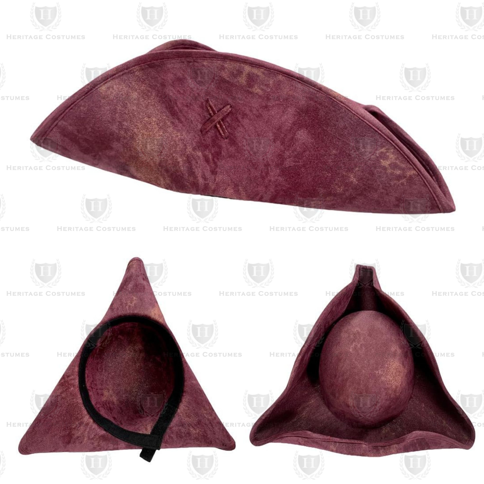 Pirate Tricorn Hat, Colonial Hat, Swashbuckler Hat – Heritagecostumes
